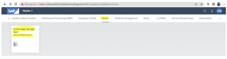 Cross Application Navigation - Mindset Consulting