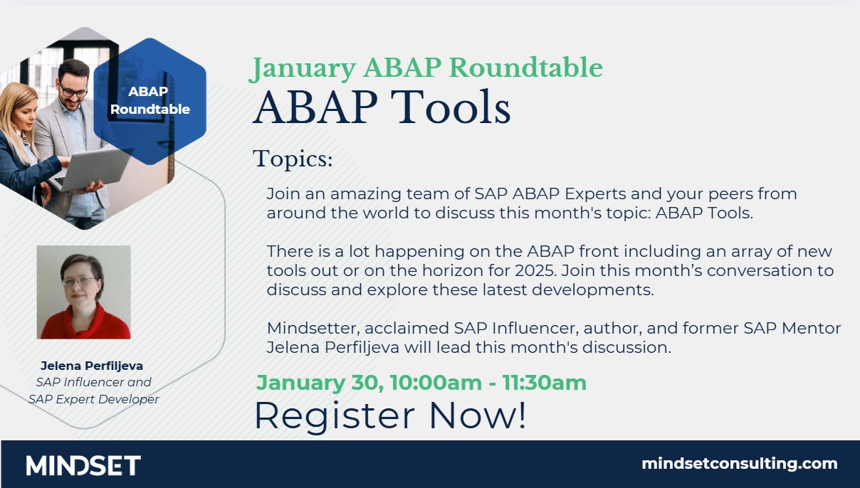 ABAP Roundtable - Mindset Consulting